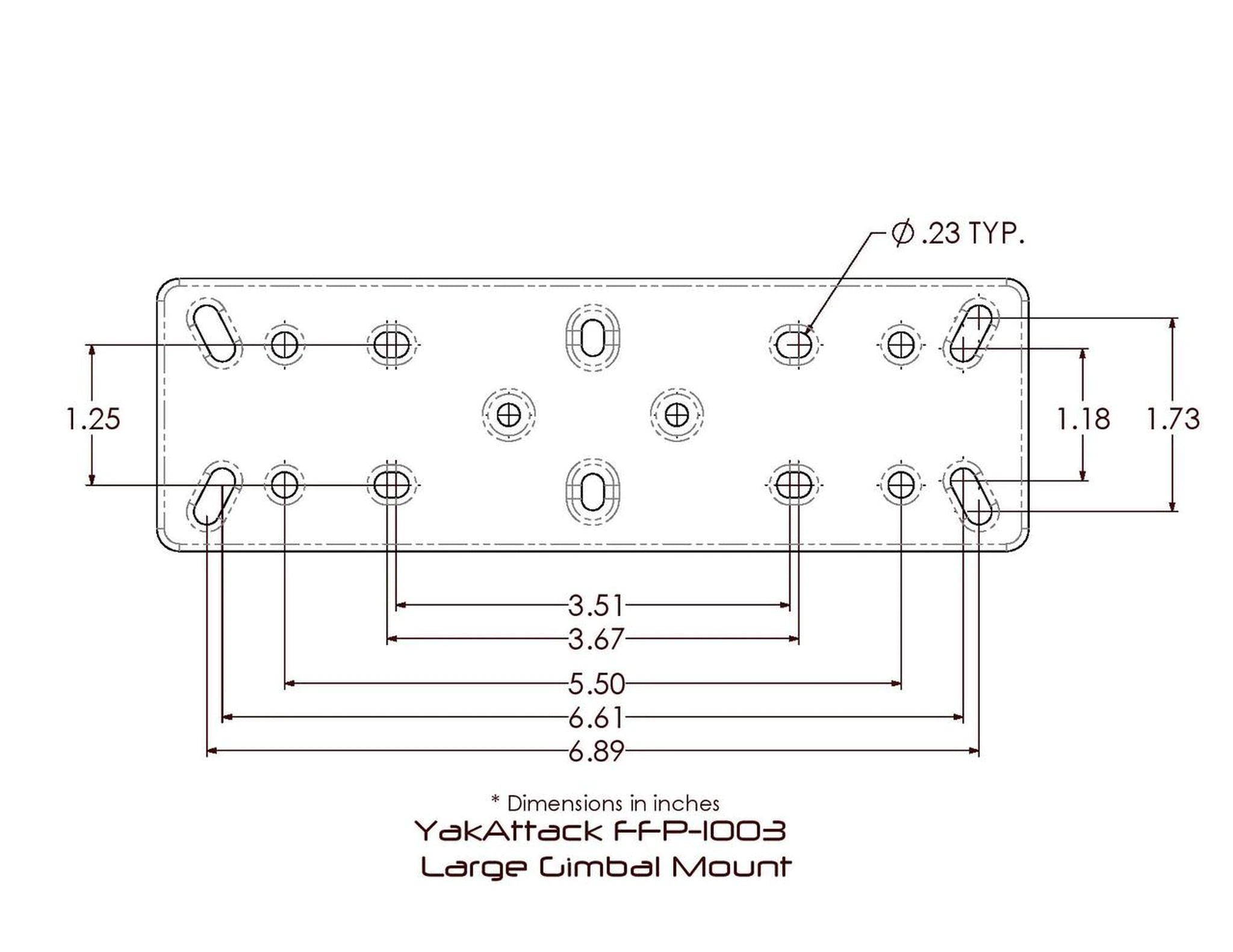 Rectangular Fish Finder Mount with Track Mounted LockNLoad™ Mounting S ...
